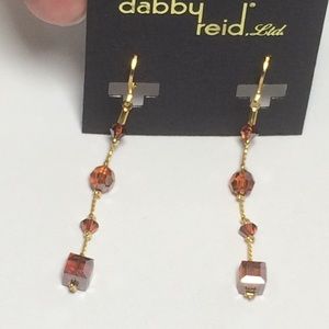 Dabby Reid | Jewelry | Dabby Reid Cognac Handcrafted Crystal Earrings ...
